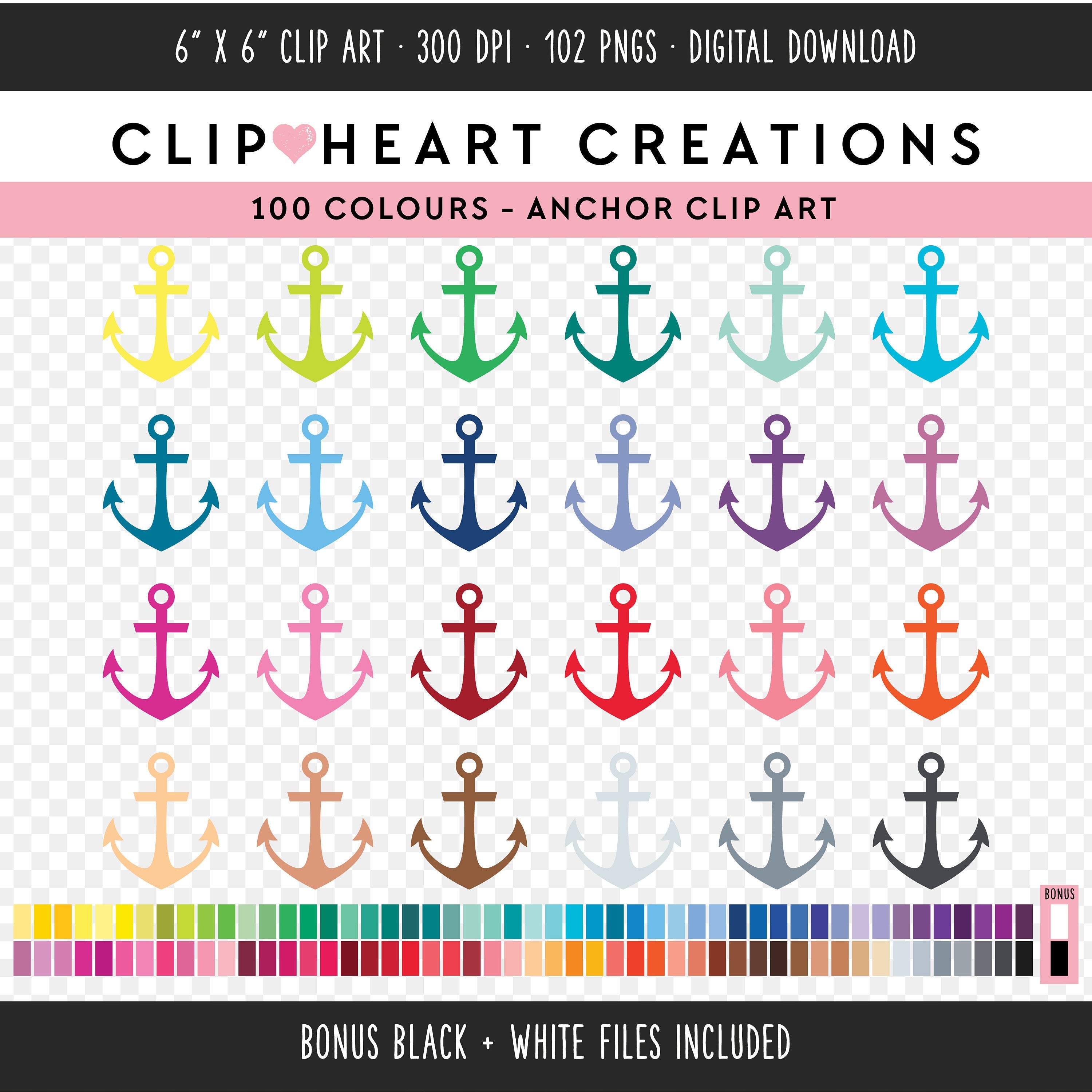 100 Anchor Digital Clip Art – clipheart creations