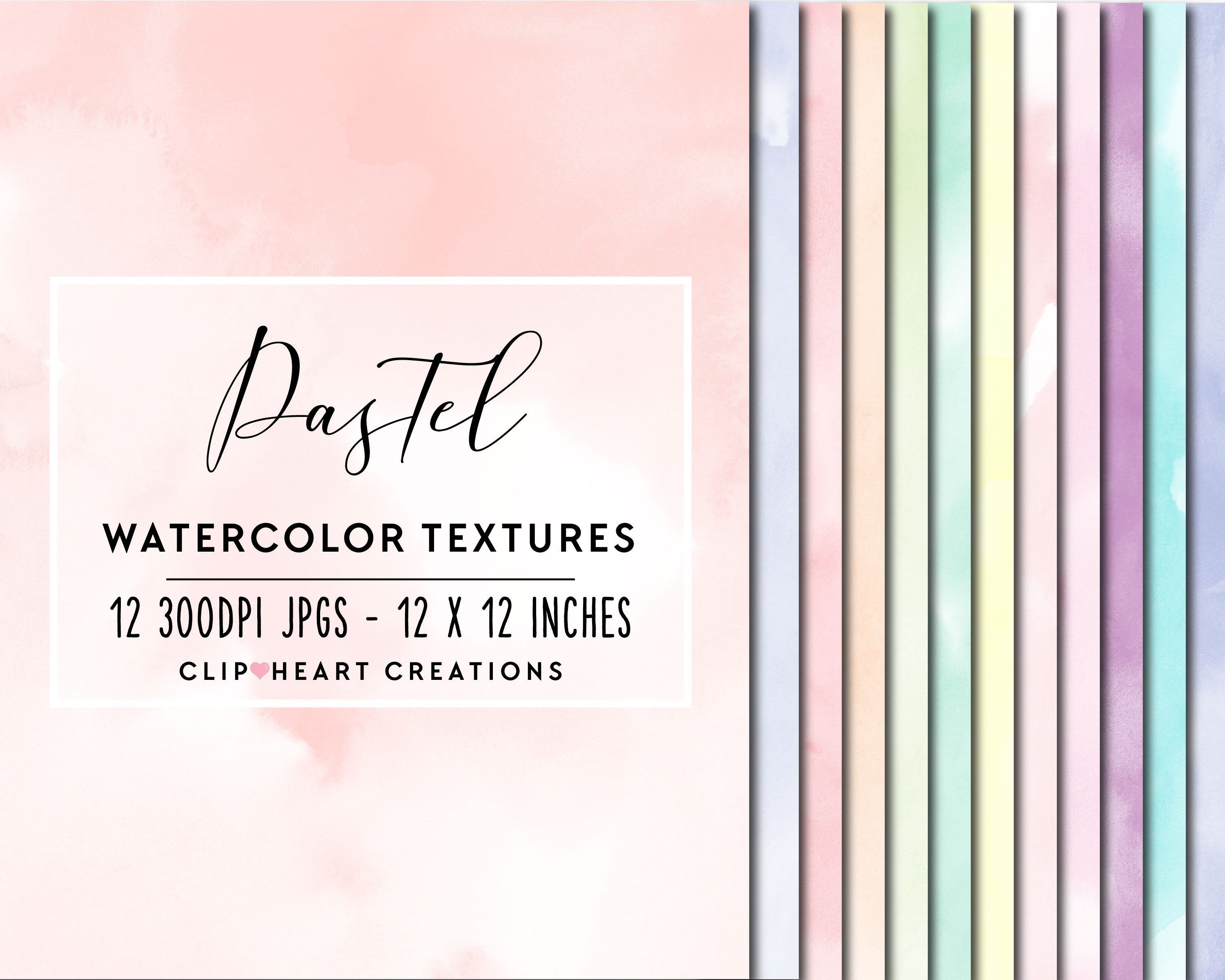 Pastel Watercolor Digital Papers – clipheart creations