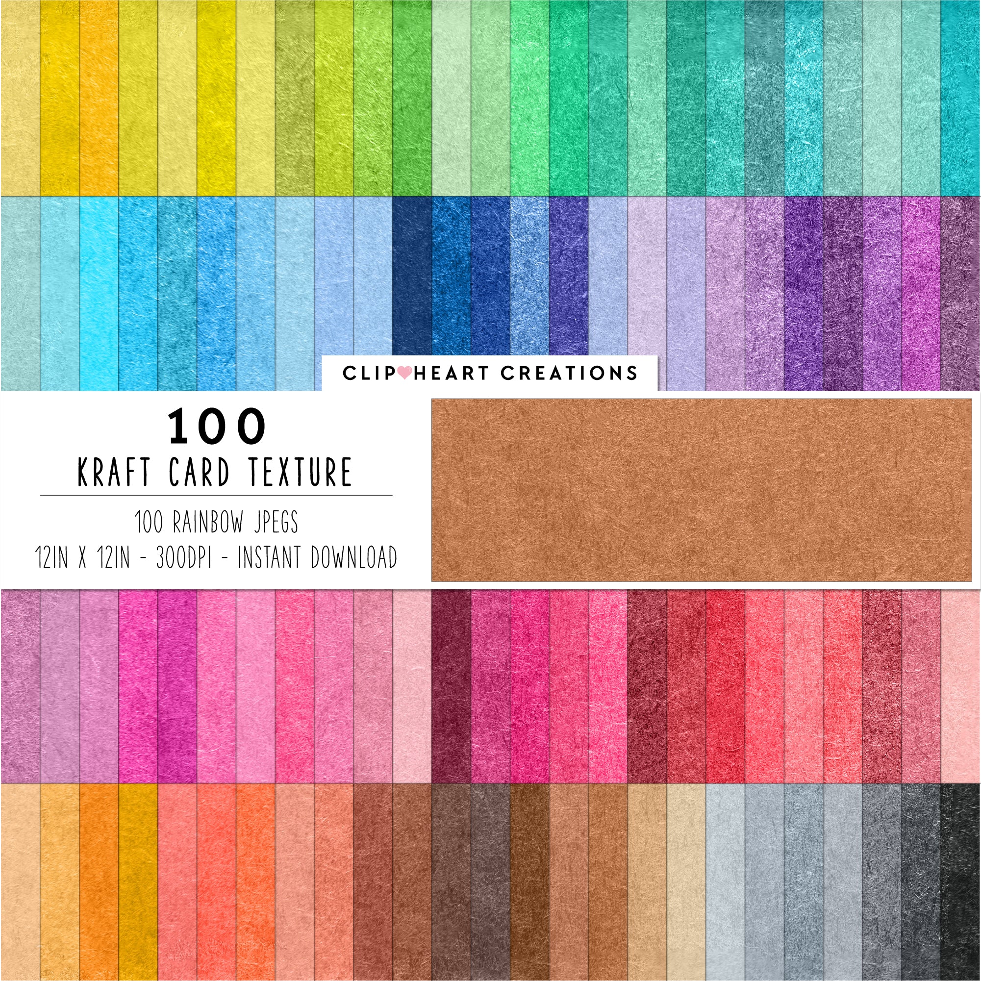 100 Kraft Texture Digital Paper – clipheart creations