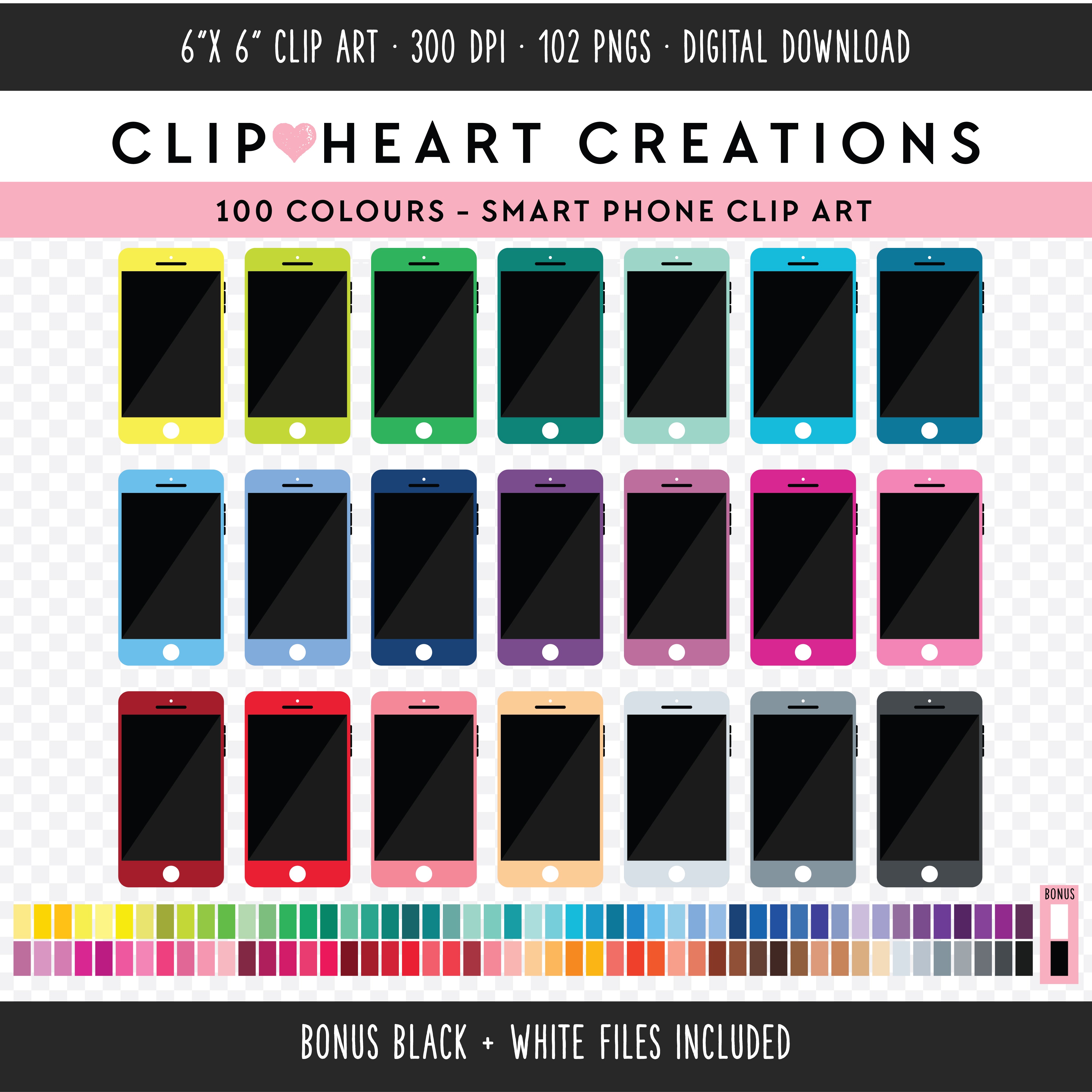100 Smartphone Clip Art – clipheart creations