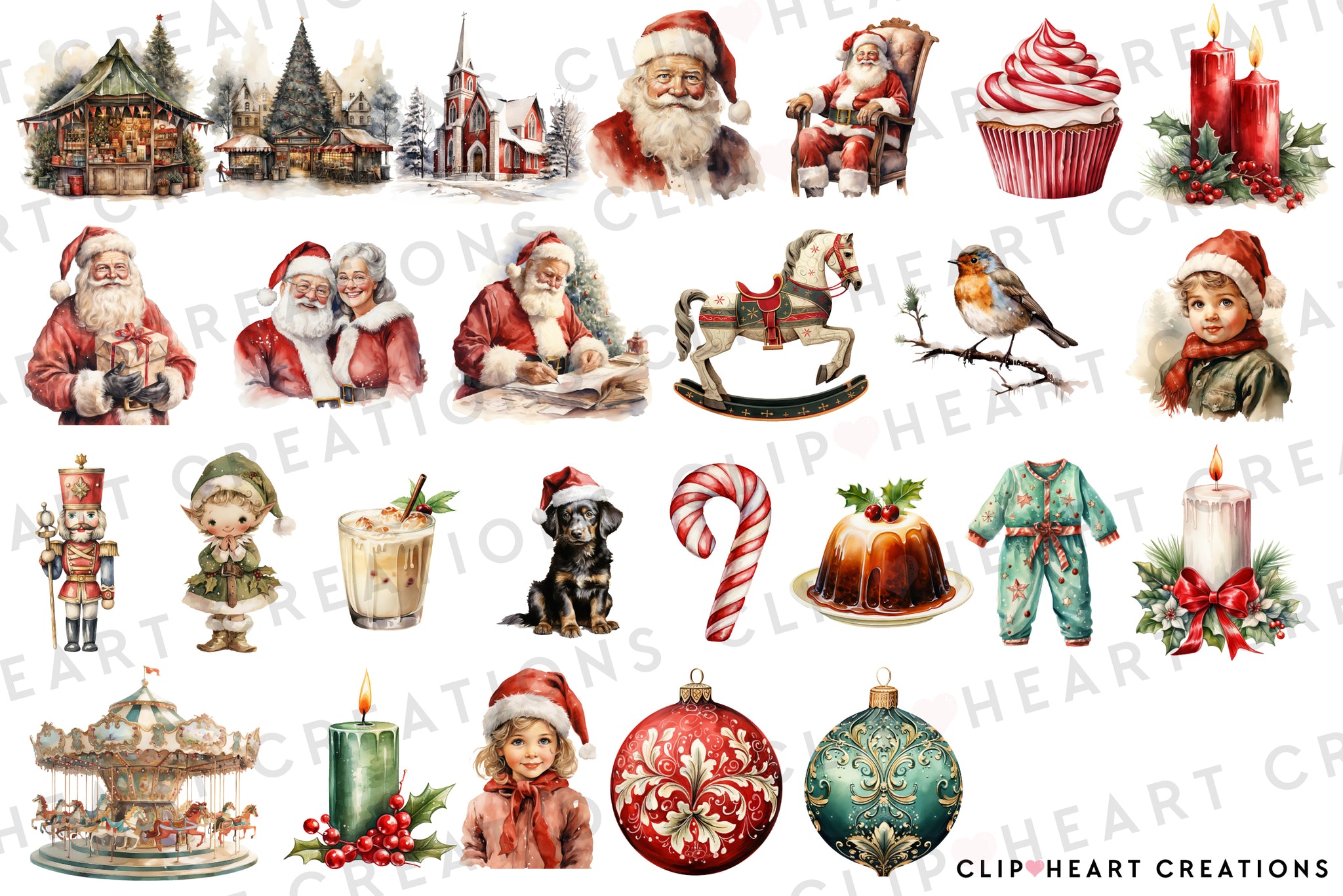 Classic Christmas Clip Art Candy Cane Christmas Club Vintage Christmas