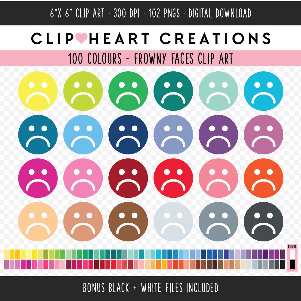 100 Frowny Face Clip Art – clipheart creations